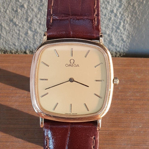 Omega De Ville Quartz Vintage Watch 30mm Gold Plated – Asia Timepiece ...