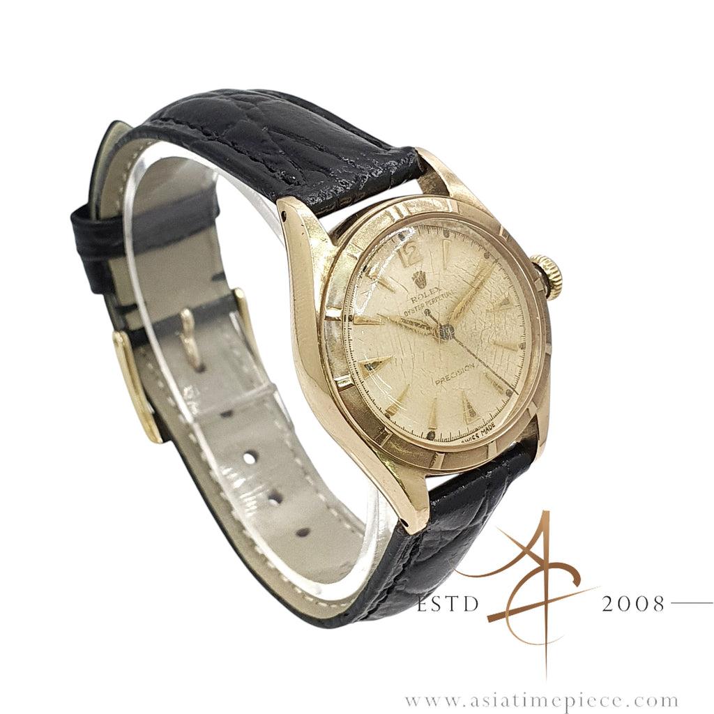 [Rare] Rolex Bubbleback 4857 Winding in 18K Gold Vintage Watch (1960 ...