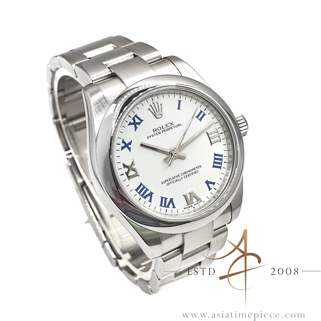 2015 Rolex Oyster Perpetual 31 Midsize Ref 177200 White Roman Dial ...