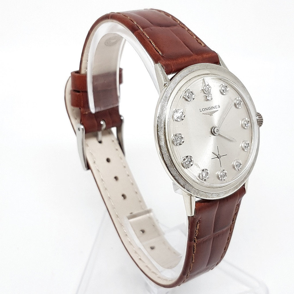 Longines 14k White Gold Sub Dial with Diamond Watch – Asia Timepiece Centre