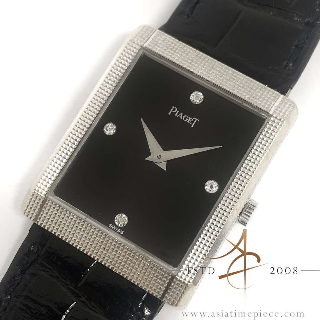 Piaget Ref 9151 18K White Gold Onyx Diamond Dial – Asia Timepiece Centre