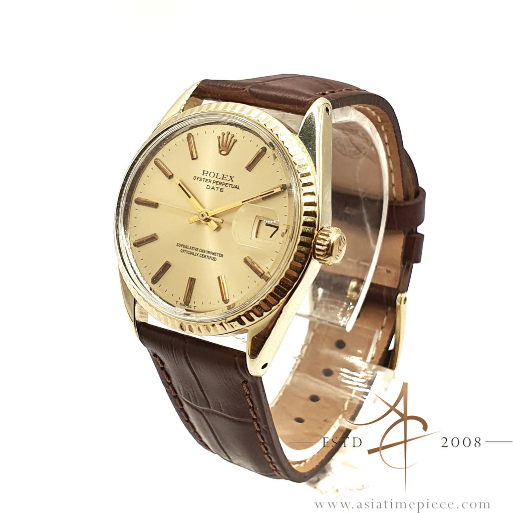 Rolex Oyster Perpetual Date Ref 1550 Gold Shell Vintage Watch (1973 ...