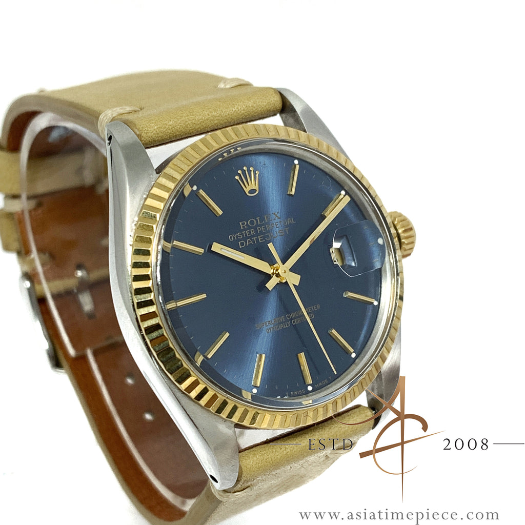 Rolex Datejust 16013 Blue Dial Vintage Watch (1984) – Asia Timepiece Centre