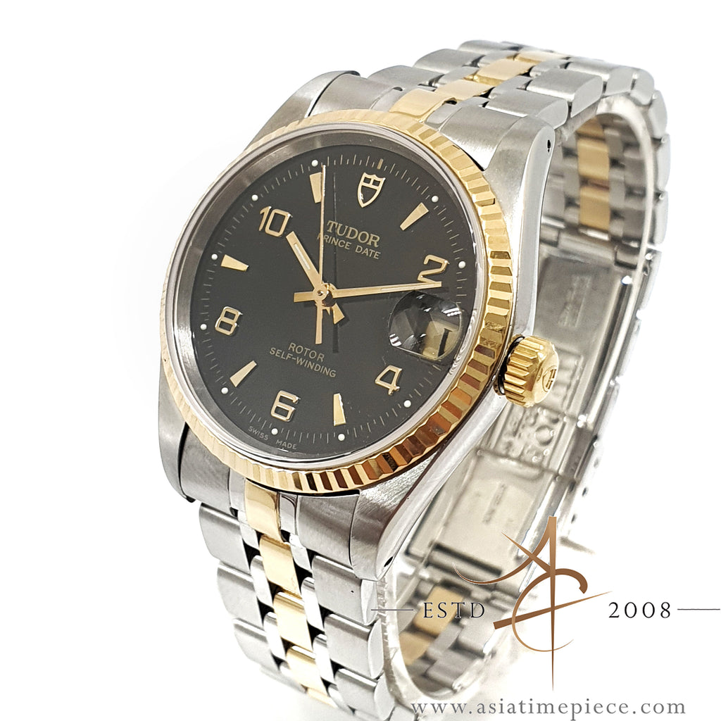 Tudor Prince Date Ref 72033 Black Arabic Dial Midsize (2000) – Asia ...