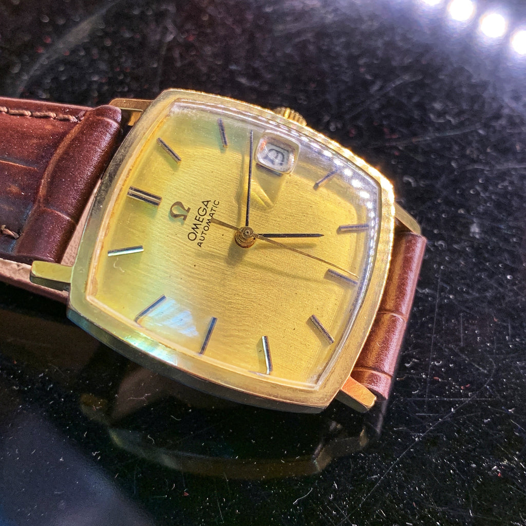 Omega Champagne Square Dial Vintage Watch – Asia Timepiece Centre