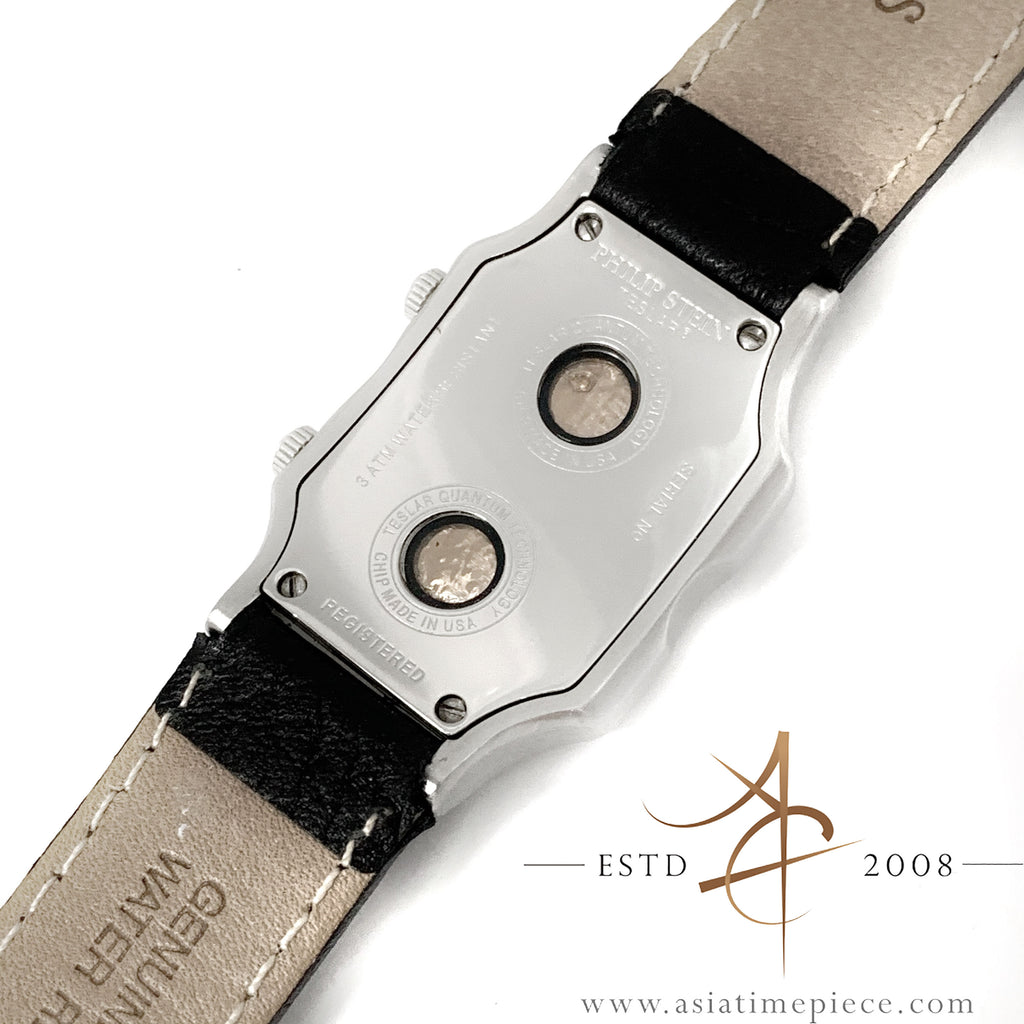 Philip Stein Teslar Signature Dual Time Zone Black Dial Diamond Ladies ...