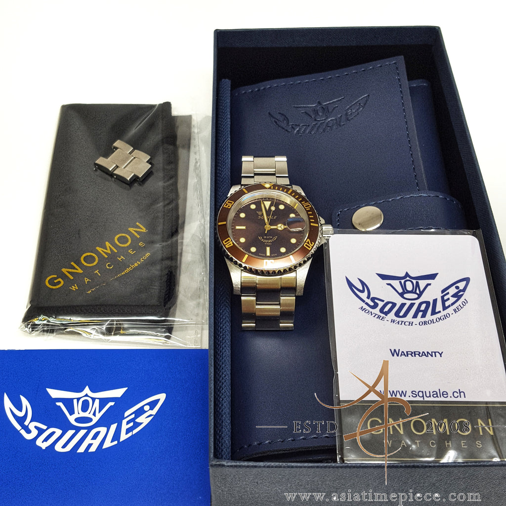Squale Root Beer 20 Atmos Y1545 Automatic Swiss Watch – Asia Timepiece ...